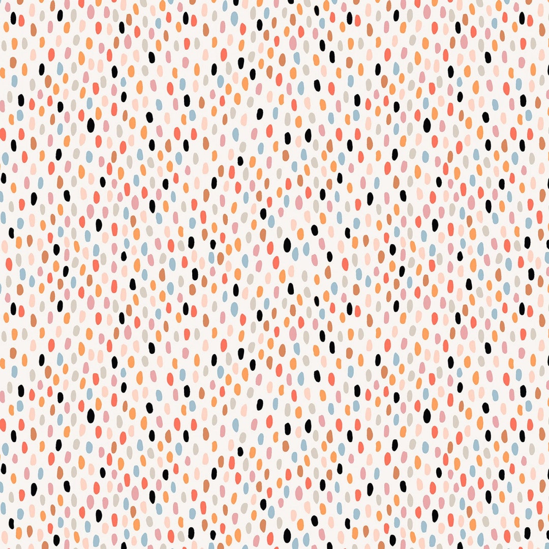 Dot Blender Cotton Fabric by the Yard - Mod Cat Mod Dots Ivory ...