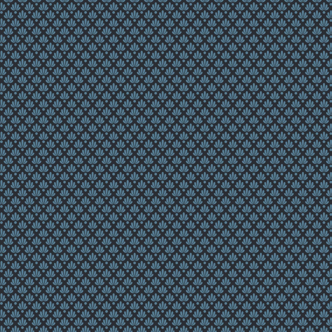 Geometric Cotton Fabric by the Yard - Prairies Leaf Black - Miri D. for ...