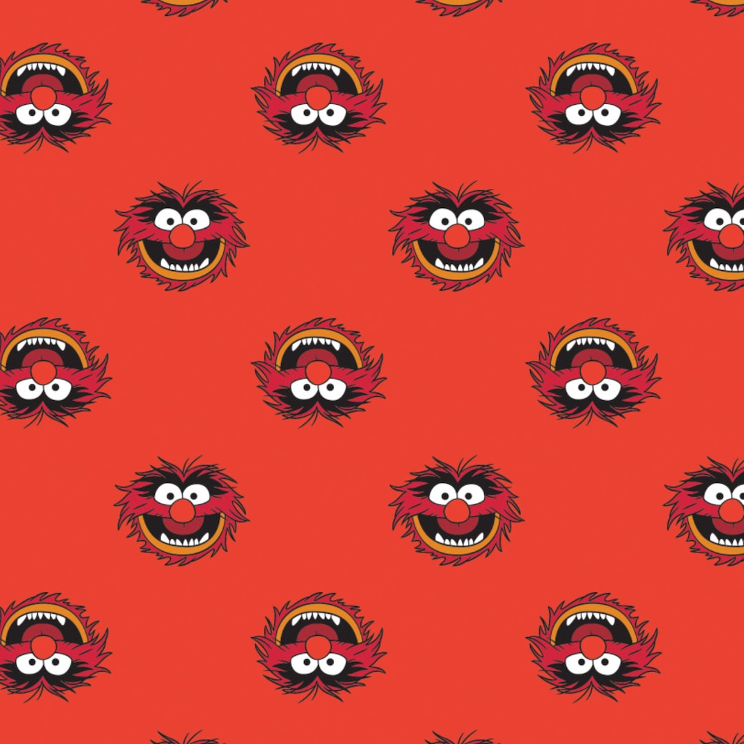 The Muppets Fabric by the Yard - Animal in Red - Camelot 85320104-02 - Etsy