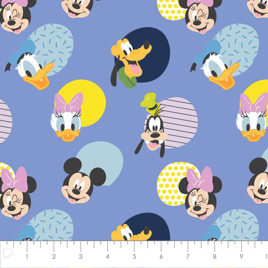 Mickey Mouse Cotton Fabric by the Yard Mickey Mouse Play All | Etsy