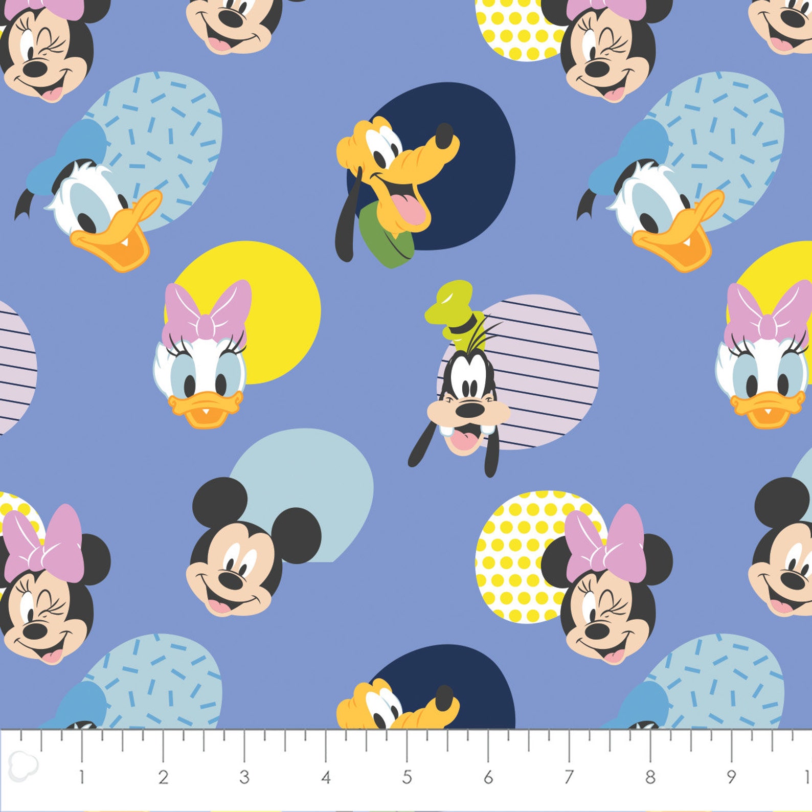 Mickey Mouse Cotton Fabric by the Yard Mickey Mouse Play All | Etsy