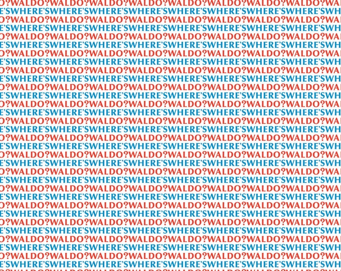 Where's Waldo Cotton Fabric by the Yard Where's Waldo Waldo Editorial White Camelot 96180110-1 ...