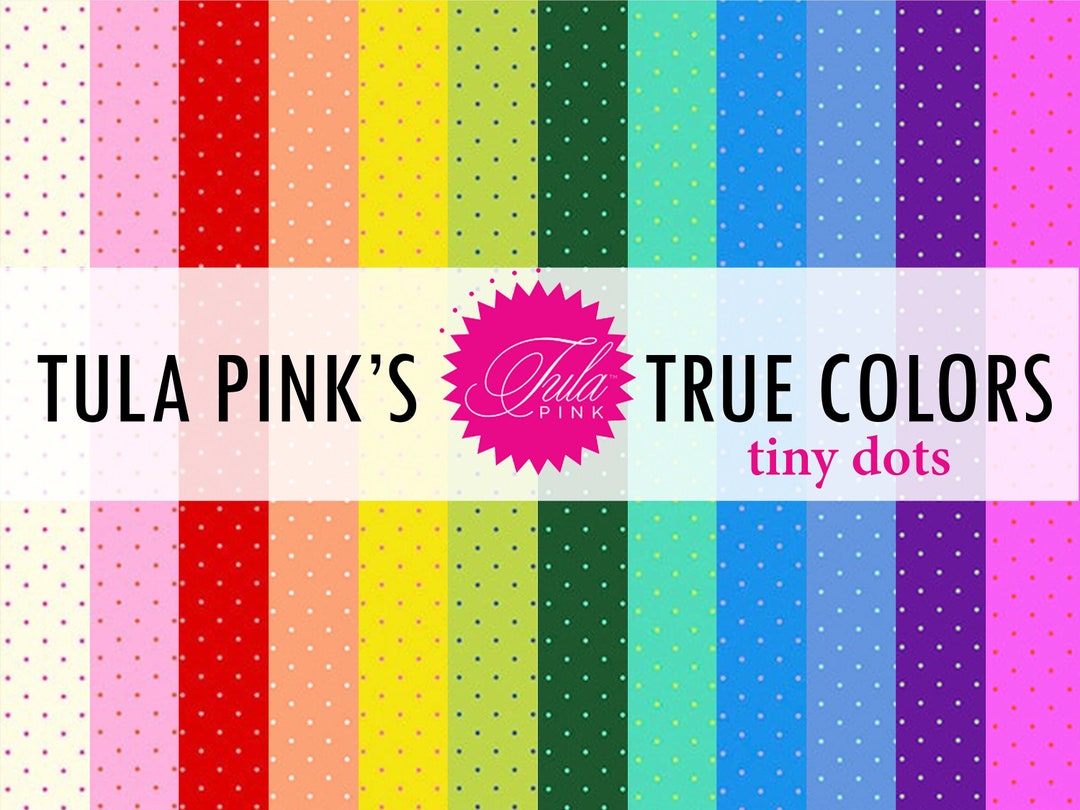 Tula Pink Cotton Fabric by the Yard - Tula Pink True Colors Tiny Dots ...