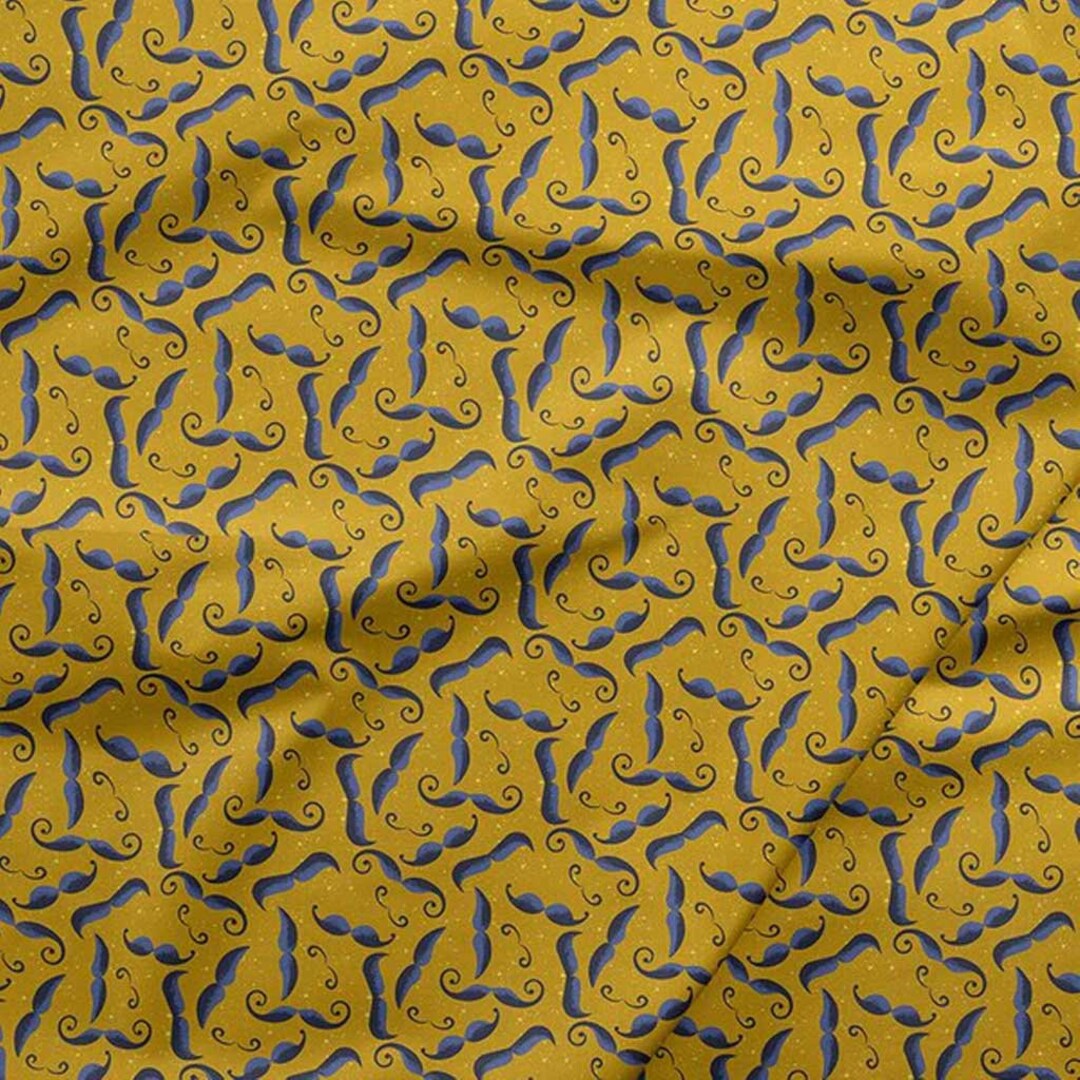 Mustache Cotton Fabric by the Yard - Night of the Nutcracker Mustaches ...