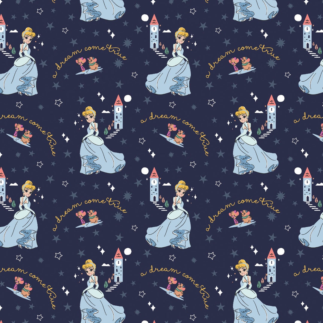 Disney Princess Cotton Fabric by the Yard - Disney Princess Heart of a ...