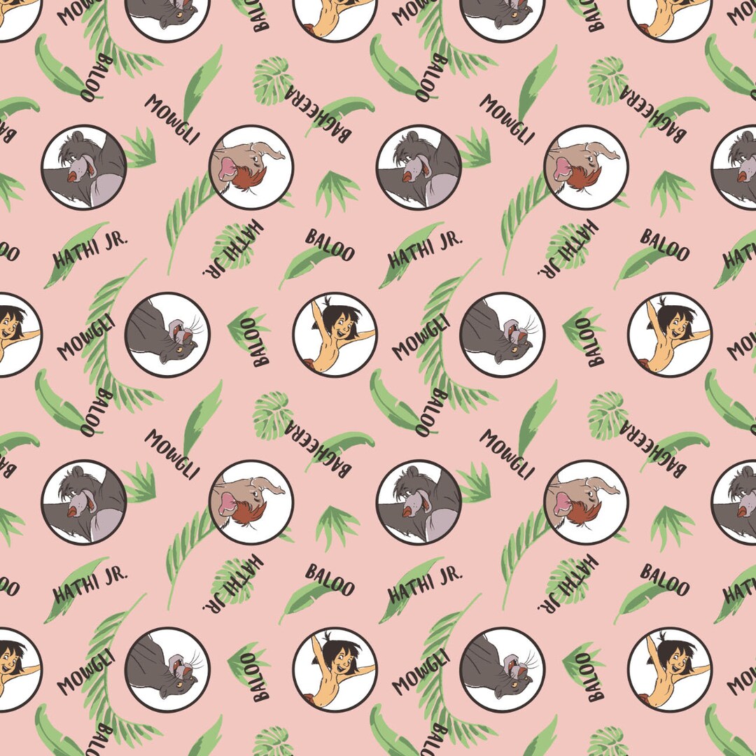 Jungle Book Cotton Fabric by the Yard - Disney Jungle Book Collection ...