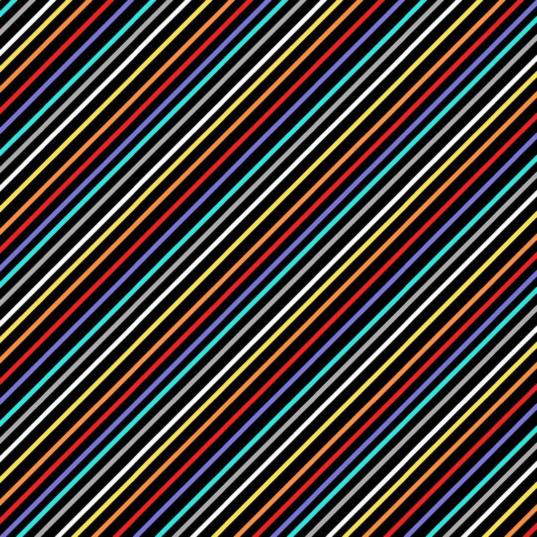 Striped Blender Cotton Fabric by the Yard - Farm Friends Stripe Black ...