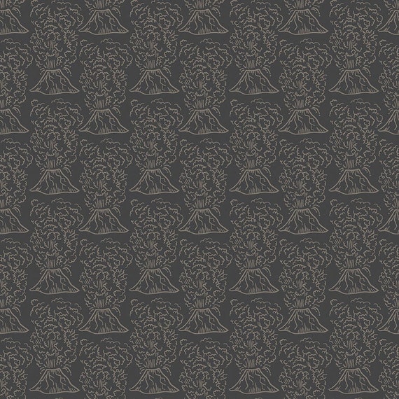 Volcano Cotton Fabric by the Yard Roar by Citrus and Mint - Etsy
