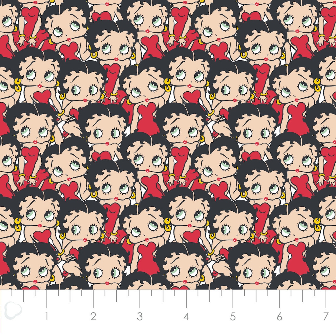 Betty Boop Cotton Fabric by the Yard Betty Boop Betty Boop - Etsy