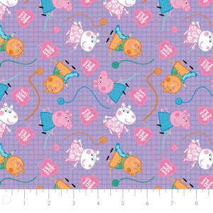 Peppa Pig Cotton Fabric by the Yard - Peppa Pig Hand Made Made With ...