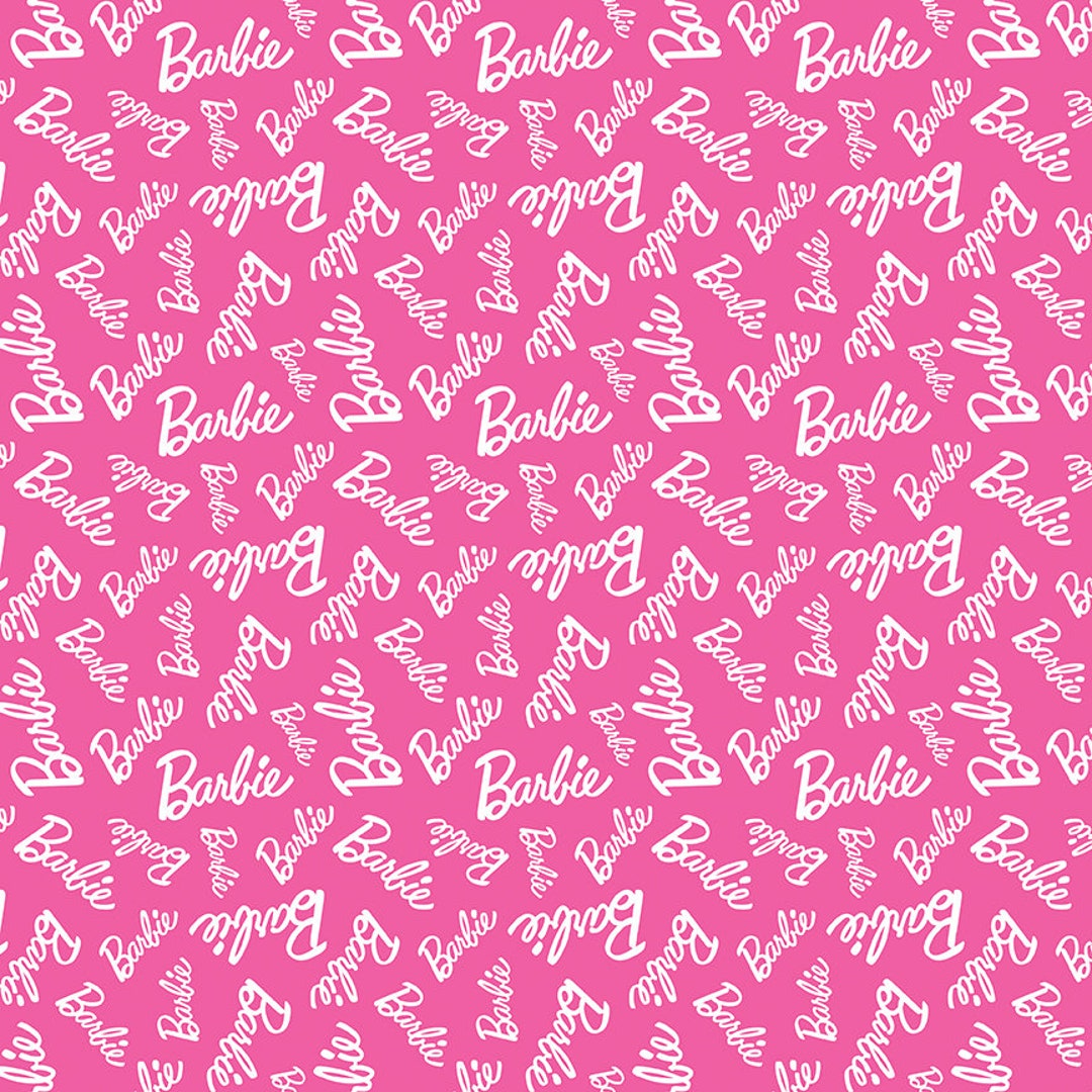 Barbie Cotton Fabric by the Yard - Barbie Girl Collection by Riley ...