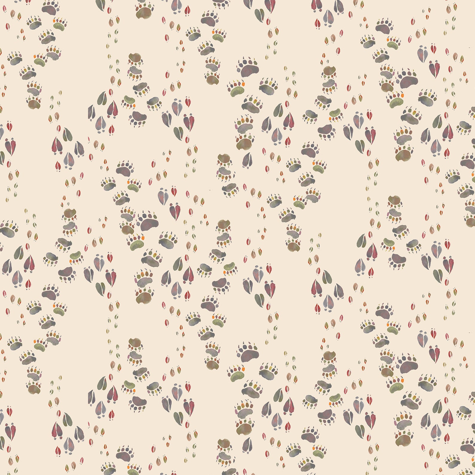 Animal Tracks Cotton Fabric by the Yard - Wild and Wonderful Shuffle ...