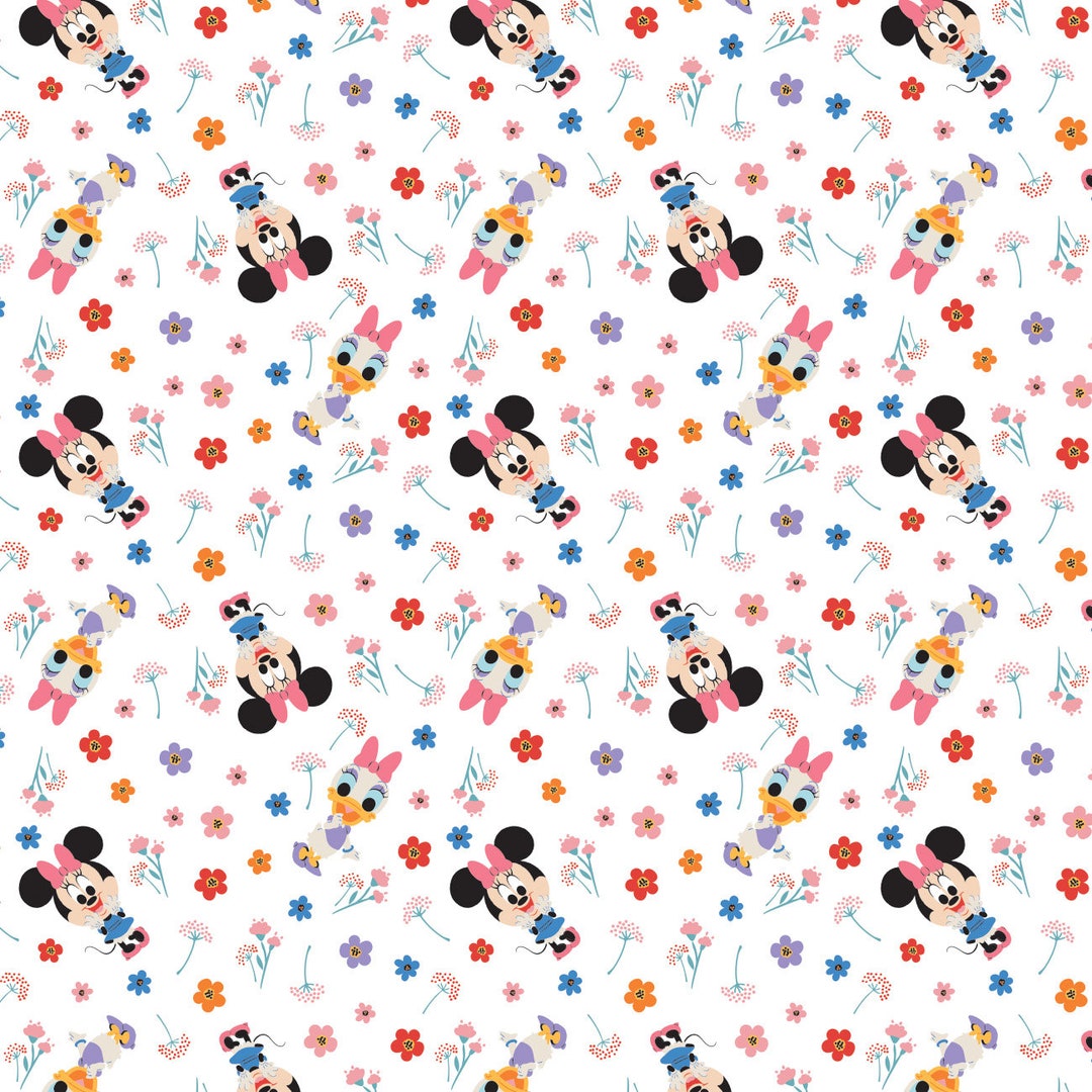 Minnie Cotton Fabric by the Yard - It's a Small World Collection ...
