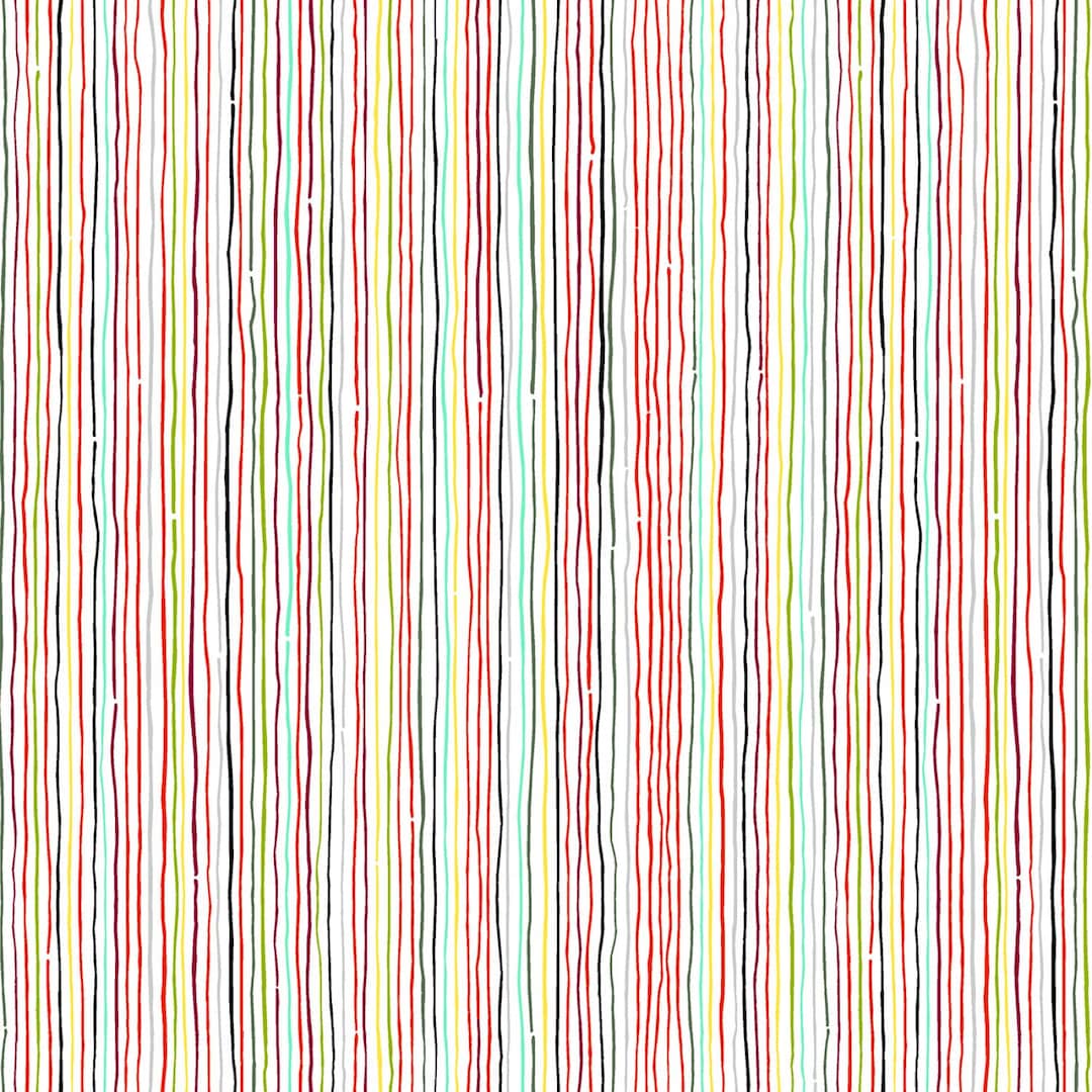 Striped Blender Cotton Fabric by the Yard - Merry & Mod Candy Cane ...
