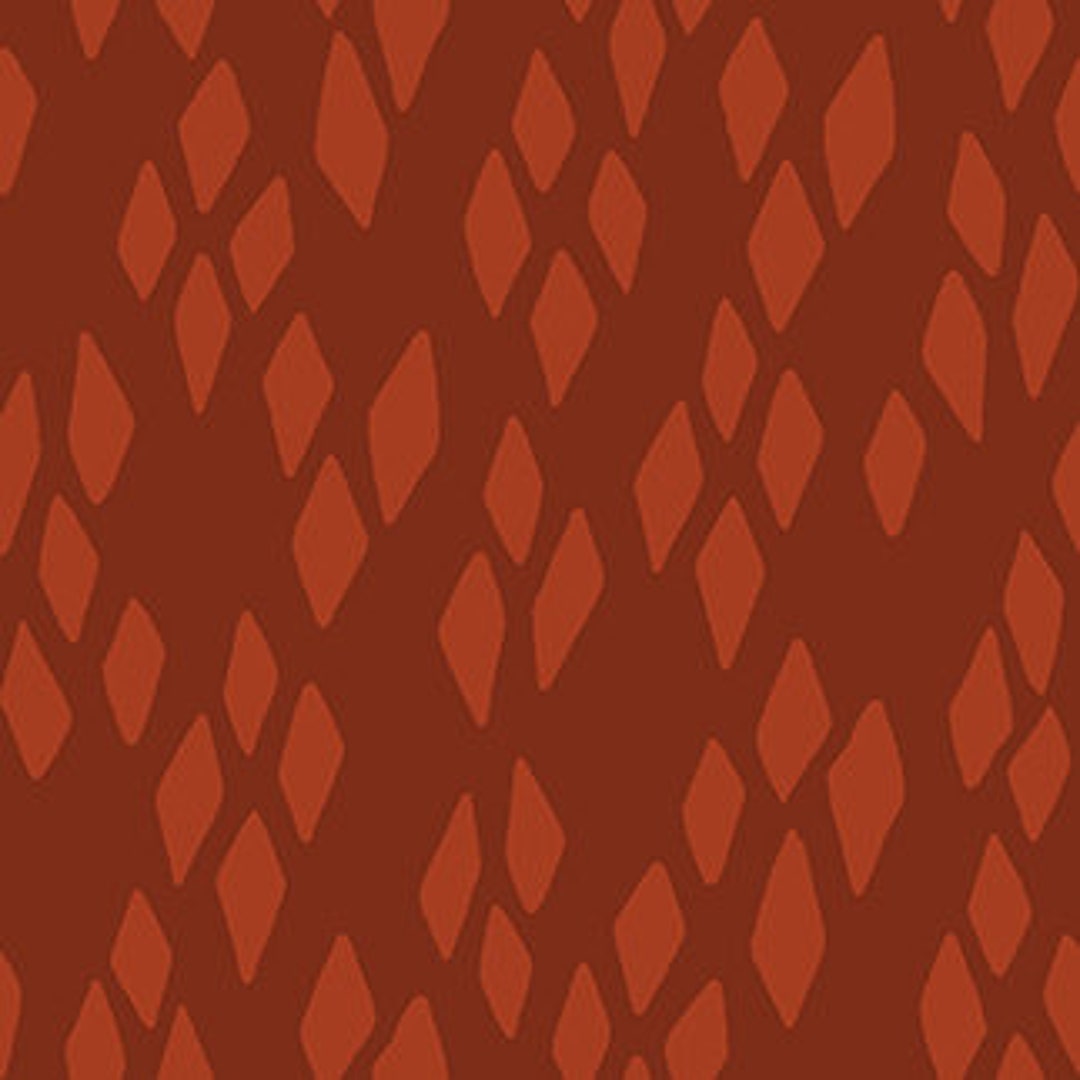 Geometric Cotton Fabric by the Yard - Autumn Woods Diamonds - Zirkus Design for Paintbrush ...