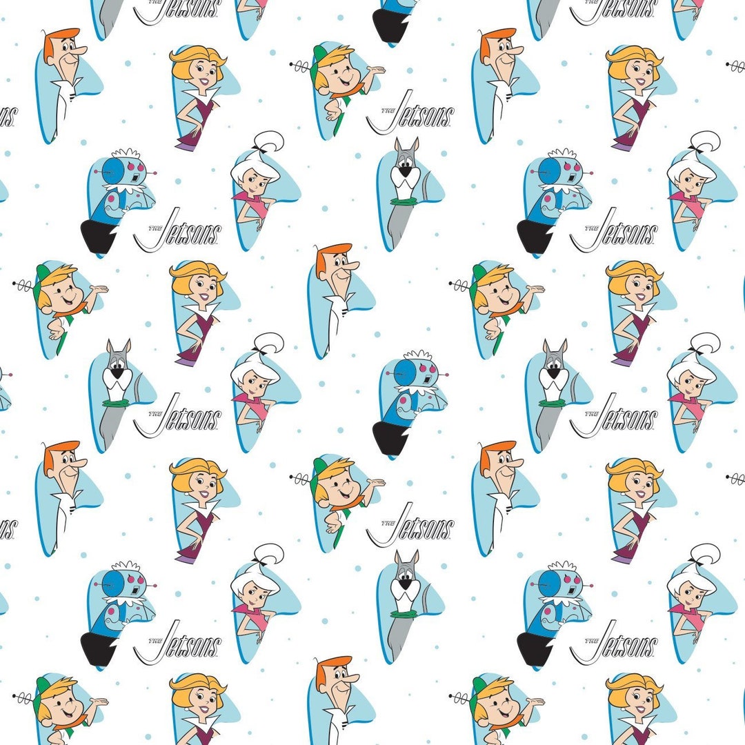 The Jetsons Cotton Fabric by the Yard - Jetsons White - Camelot ...