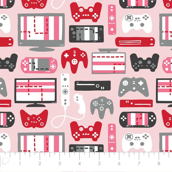 Video game cotton fabric Craft Supplies & Tools Fabric etna.com.pe