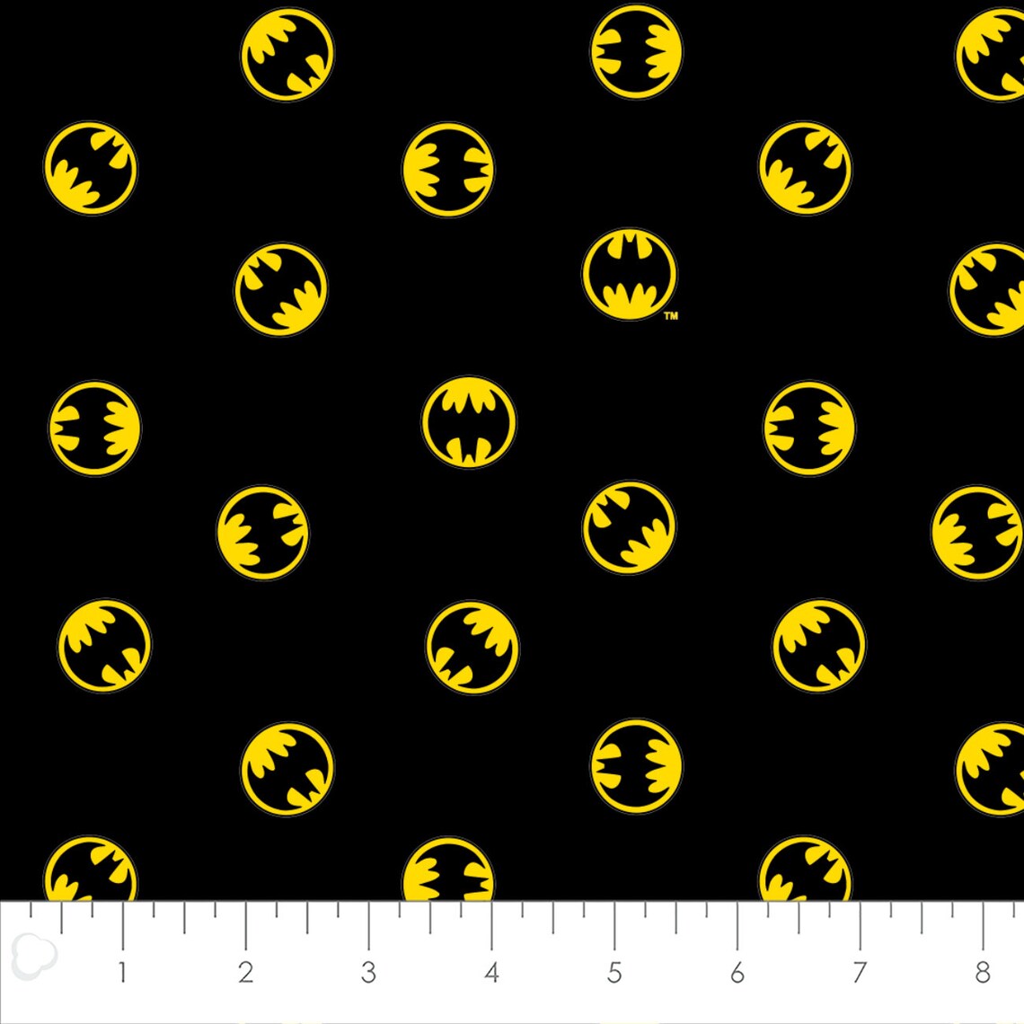 Batman Cotton Fabric by the Yard Batman Logo on Black - Etsy.de