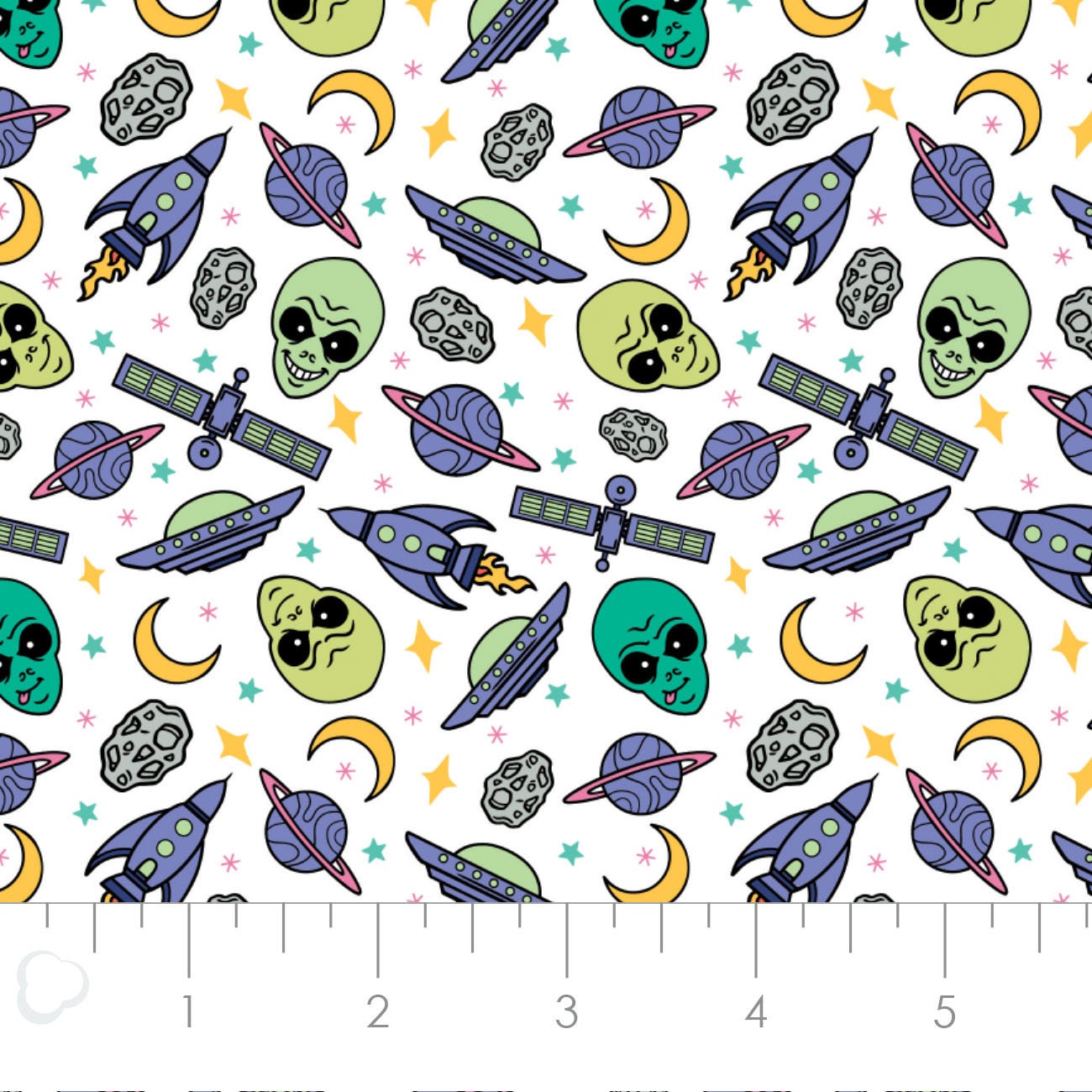Alien Cotton Fabric by the Yard - I Want to Believe Alien Invasion in ...