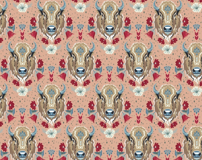 Buffalo Fabric Buffalo Triangles by Taraput Southwestern Watercolor ...