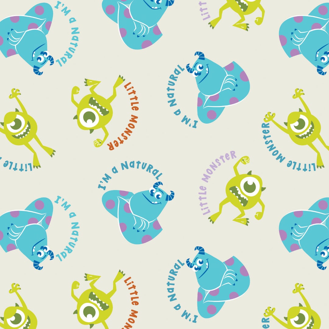 Monsters Inc. Cotton Fabric by the Yard - Monsters Inc. Little Monsters ...