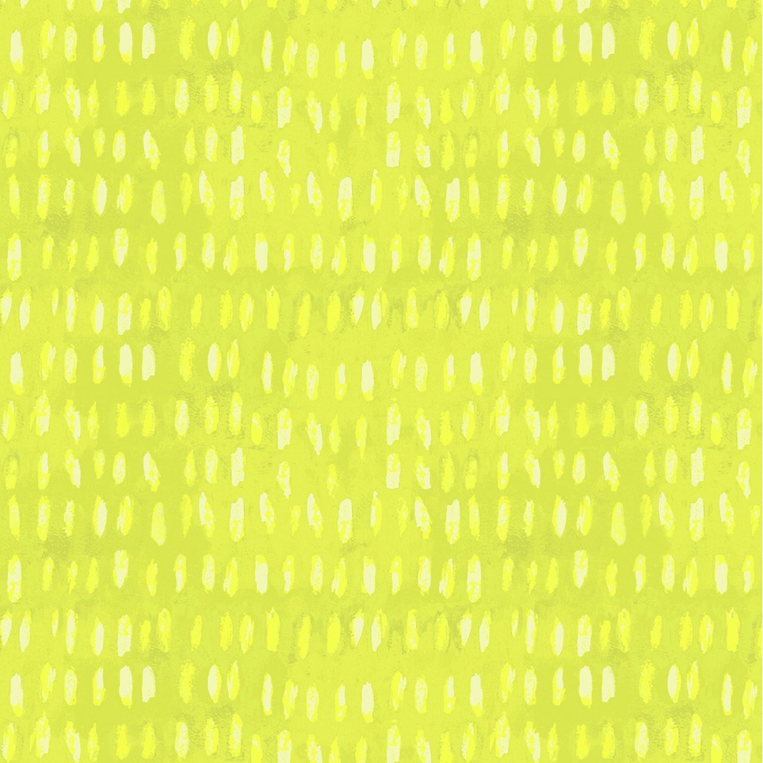Modern Bright Cotton Fabric by the Yard Bright World Strokes Limelight ...