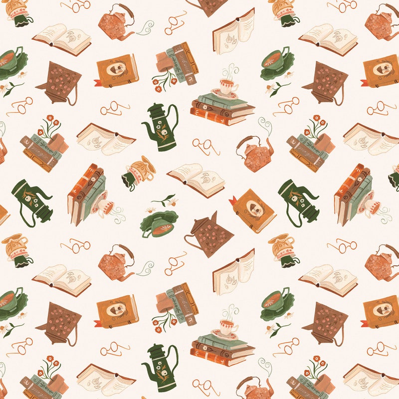 Library Book Fabric - Etsy