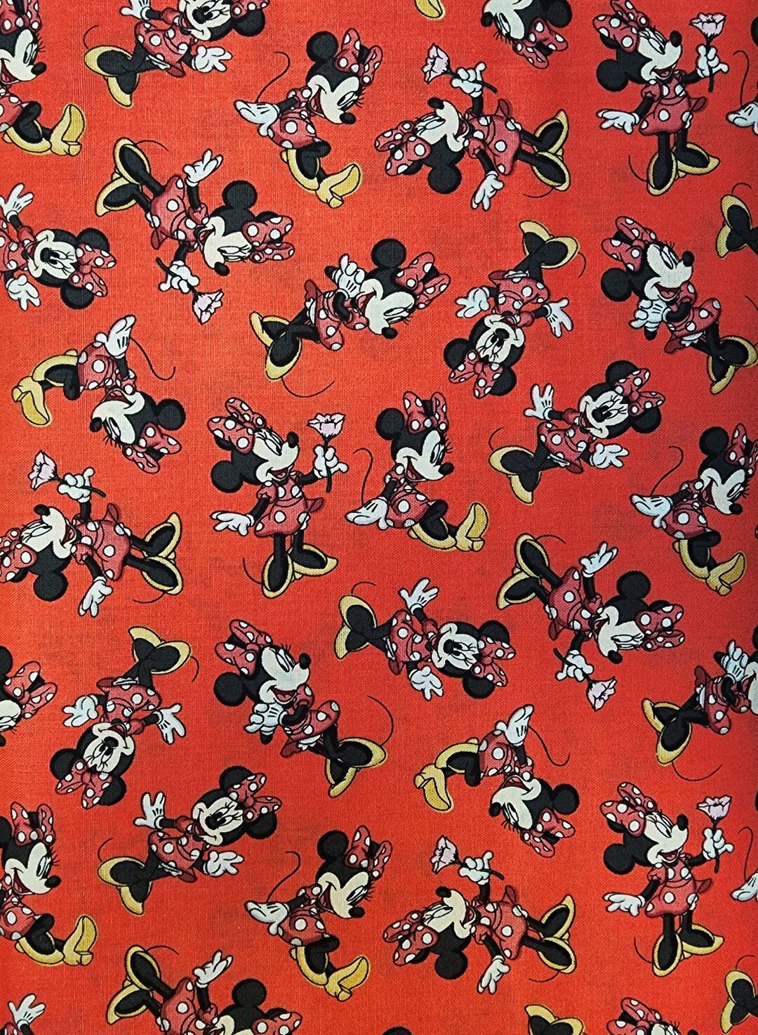 Minnie Mouse Cotton Fabric by the Yard - Minnie Toss Red - Springs ...