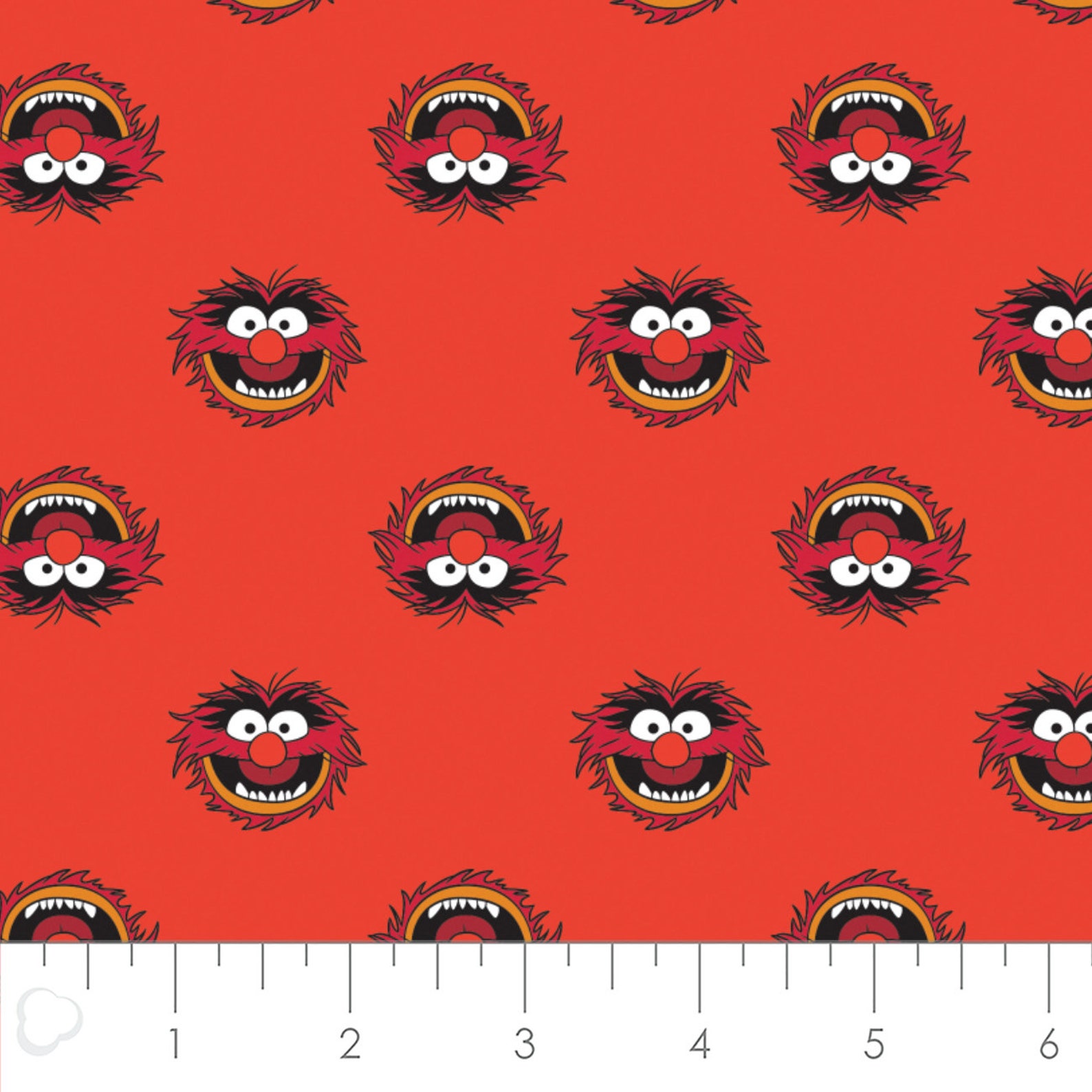 The Muppets Fabric by the Yard Animal in Red Camelot | Etsy