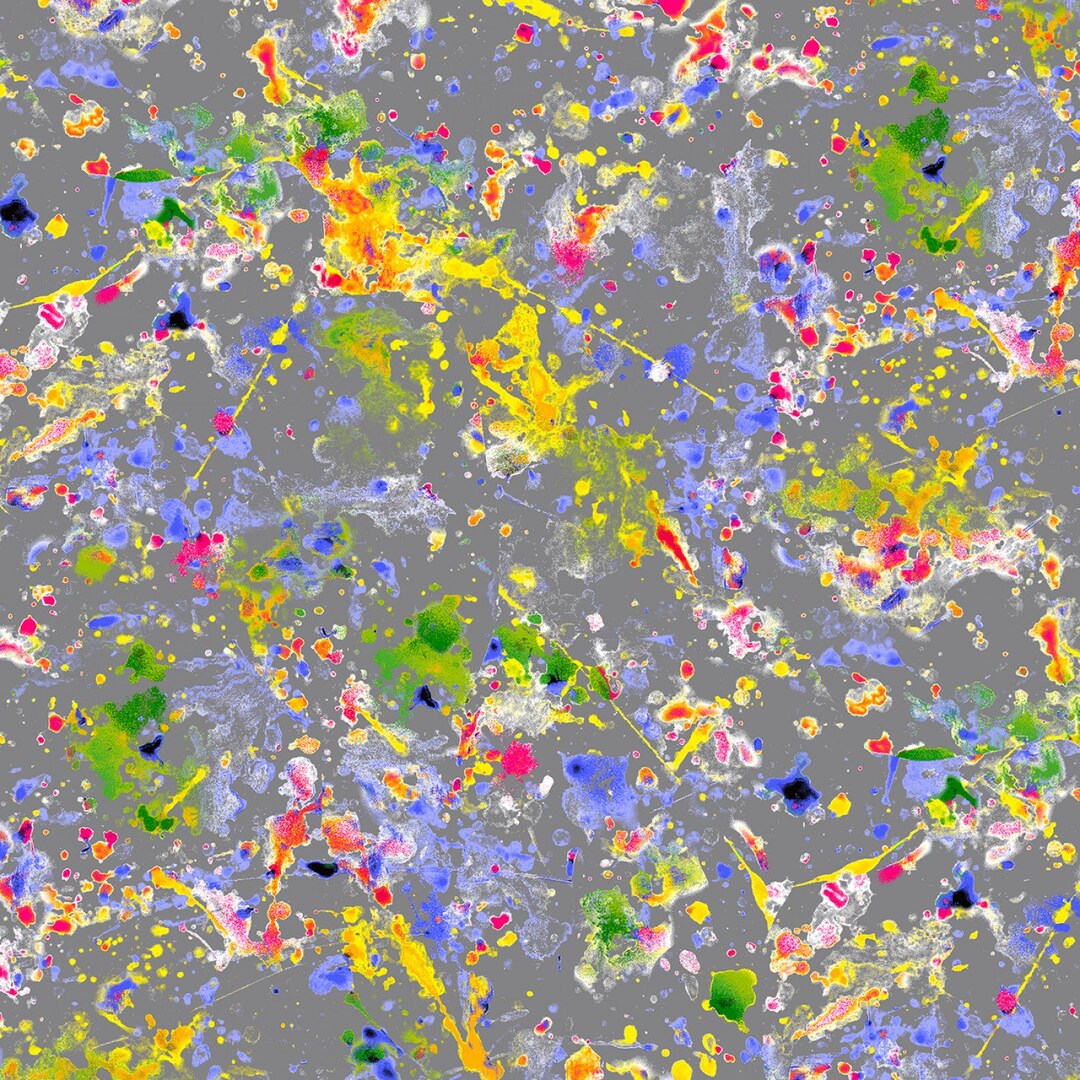 Paint Splatter Cotton Fabric by the Yard Splotch Charcoal Windham 51158-2 - Etsy