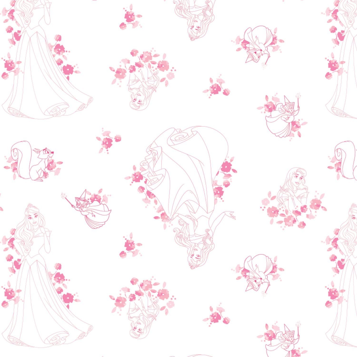 Aurora Fabric Disney Princess Sleeping Beauty Fabric By The Etsy