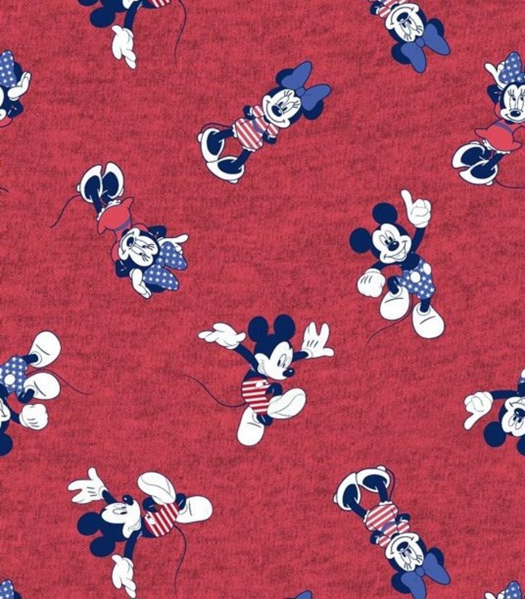 Mickey & Minnie Mouse Cotton Fabric by the Yard - Mickey and Minnie ...