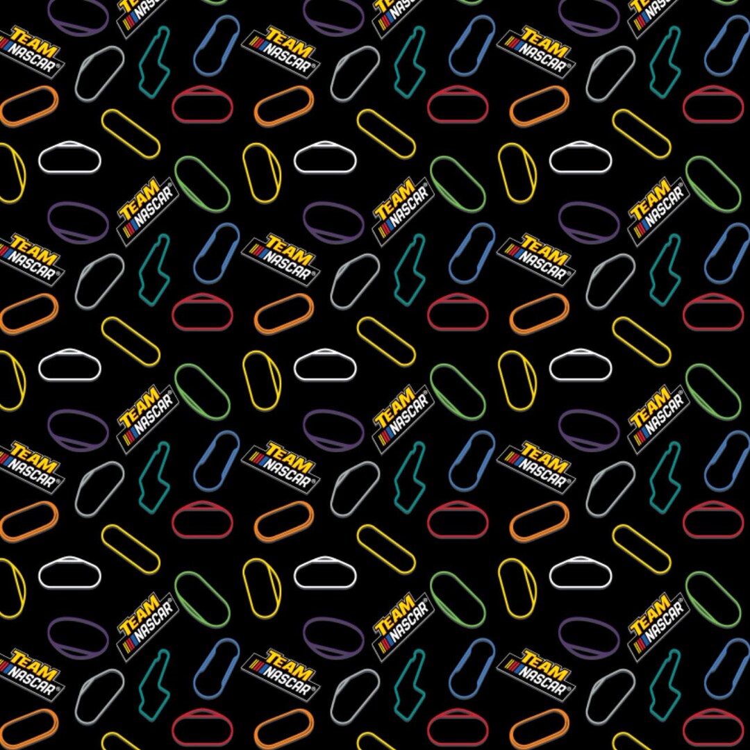NASCAR Cotton Fabric by the Yard - NASCAR III Collection Race Tracks ...