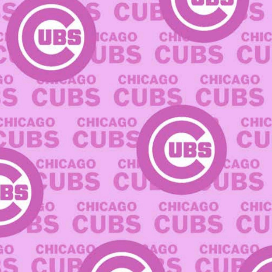 Chicago Cubs Fabric by the Yard Pink Cubs Fabric Traditions 60397-B - Etsy