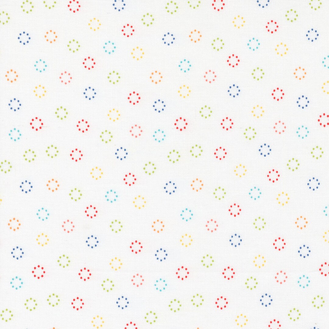 Dots Cotton Fabric by the Yard Simply Delightful Daisy Dots off White ...