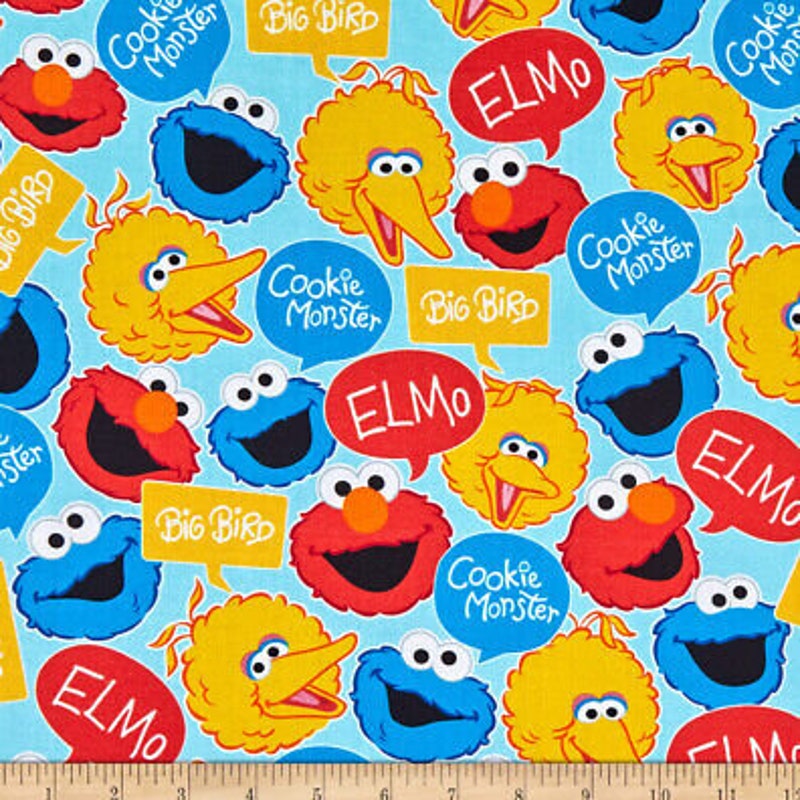 Sesame Street Fabric - Etsy