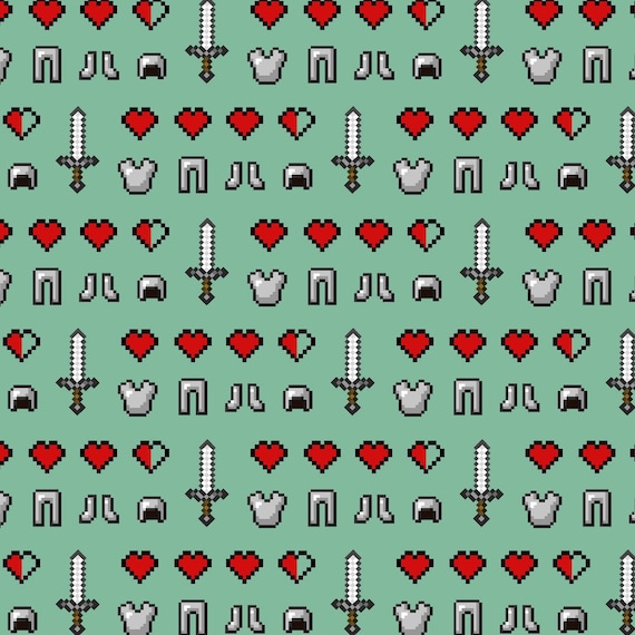 Minecraft Fabric by the Yard Minecraft Icons Springs - Etsy