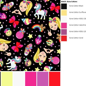 JoJo Siwa Fabric by the Yard JoJo Rainbow Rainbow Emoji | Etsy