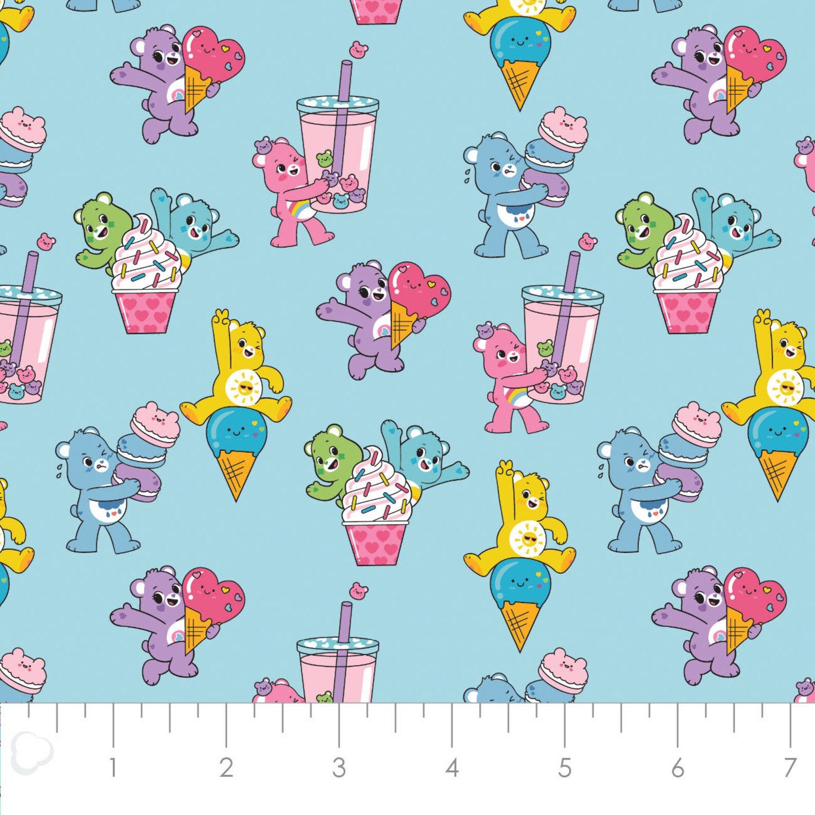 Care Bears Cotton Fabric by the Yard - Care Bears Sweet and Savory ...