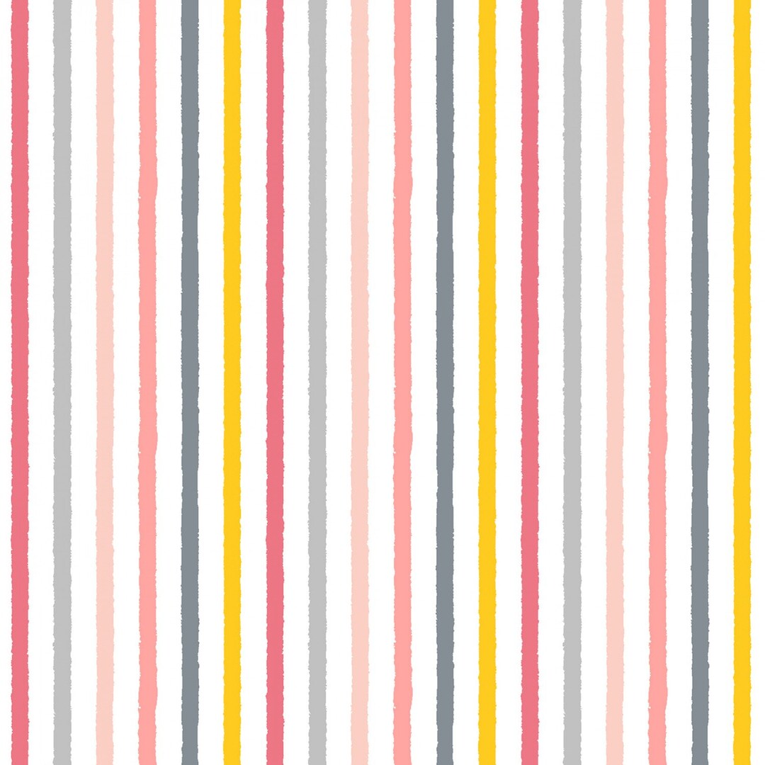 Striped Blender Cotton Fabric by the Yard - Porkopolis Multicolor ...
