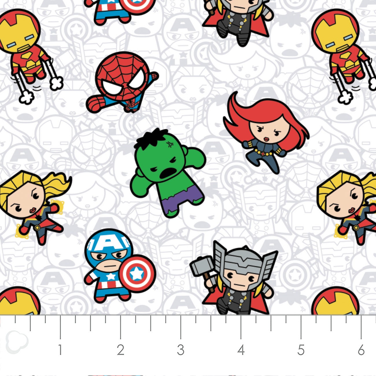 Marvel Superheroes Fabric by the Yard Kawaii Action Packed | Etsy