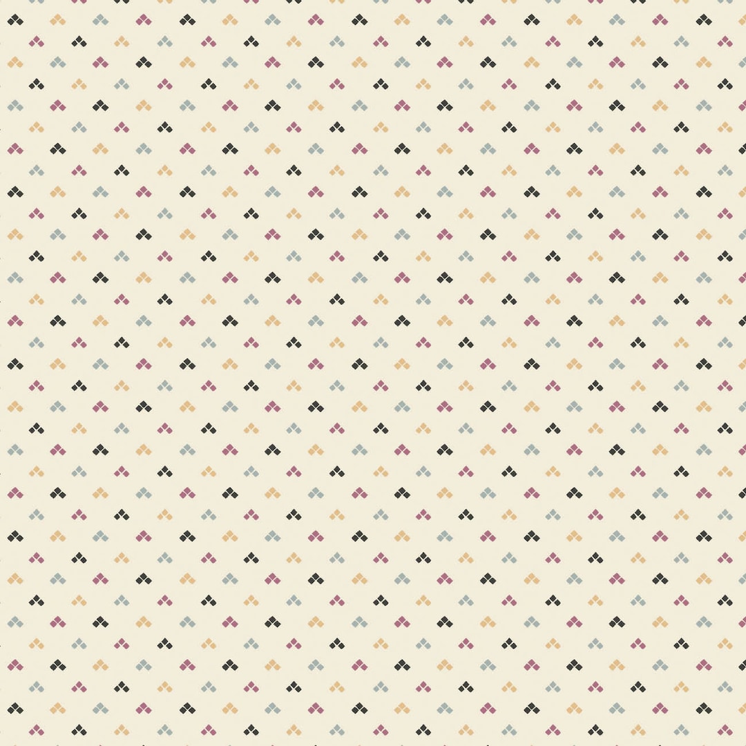 Geometric Cotton Fabric by the Yard - Winter Spirit Geo Cream - Camelot ...