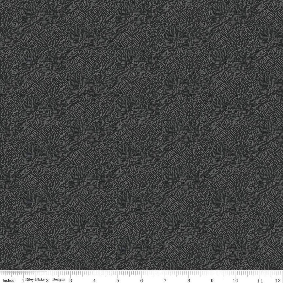 Fur Print Cotton Fabric by the Yard Big Game Fur Black Riley Blake ...