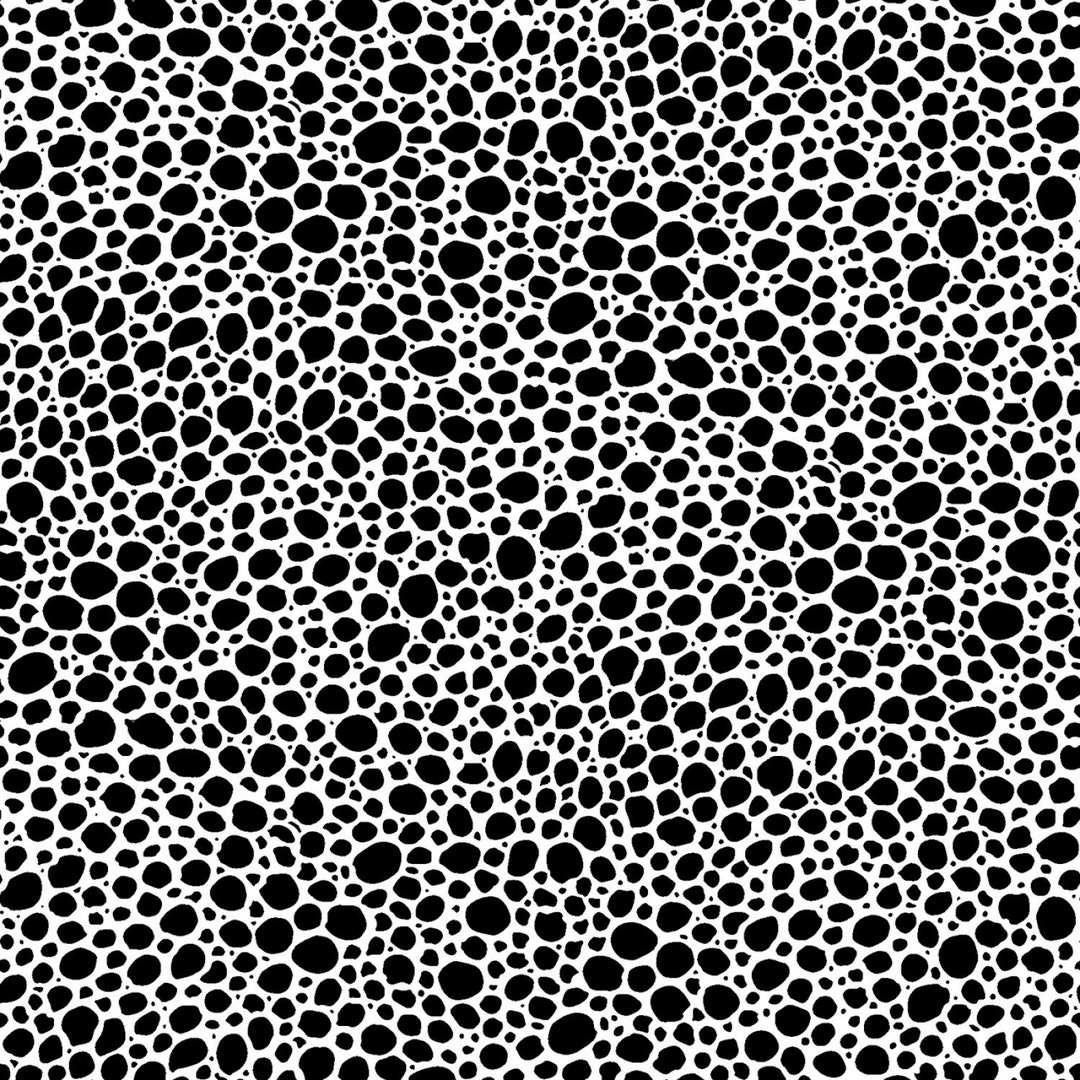 Geometric Cotton Fabric by the Yard - Outside the Lines Soap Suds Black ...