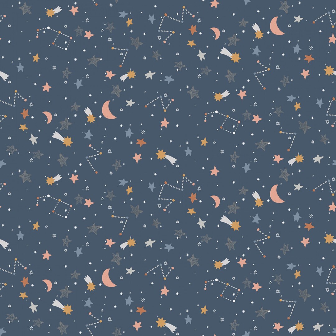 Space Cotton Fabric by the Yard - to the Moon Out of This World Orion ...