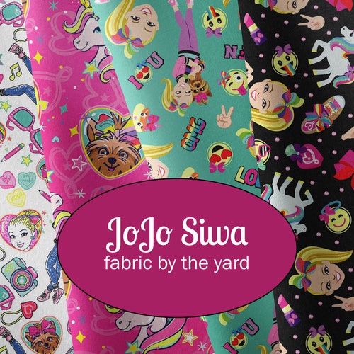 Jojo Siwa Cotton Fabric by the Yard Jojo Fabric by Springs - Etsy