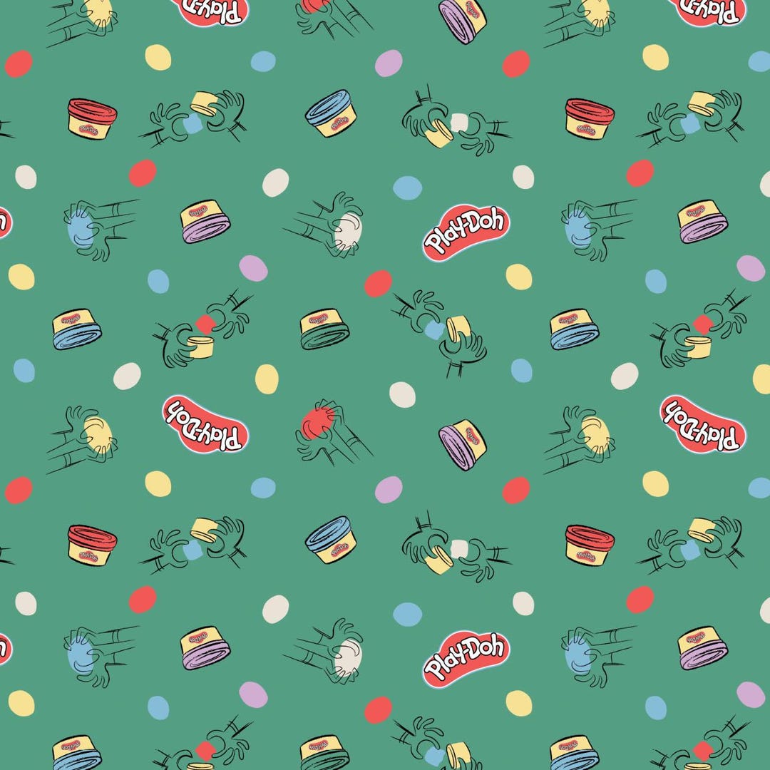 Play Doh Cotton Fabric by the Yard - Hasbro Retro Gaming Play-doh Retro ...