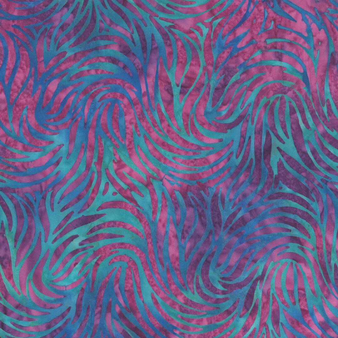 Batik Cotton Fabric by the Yard Quiltessentials Splash Batik Palm ...