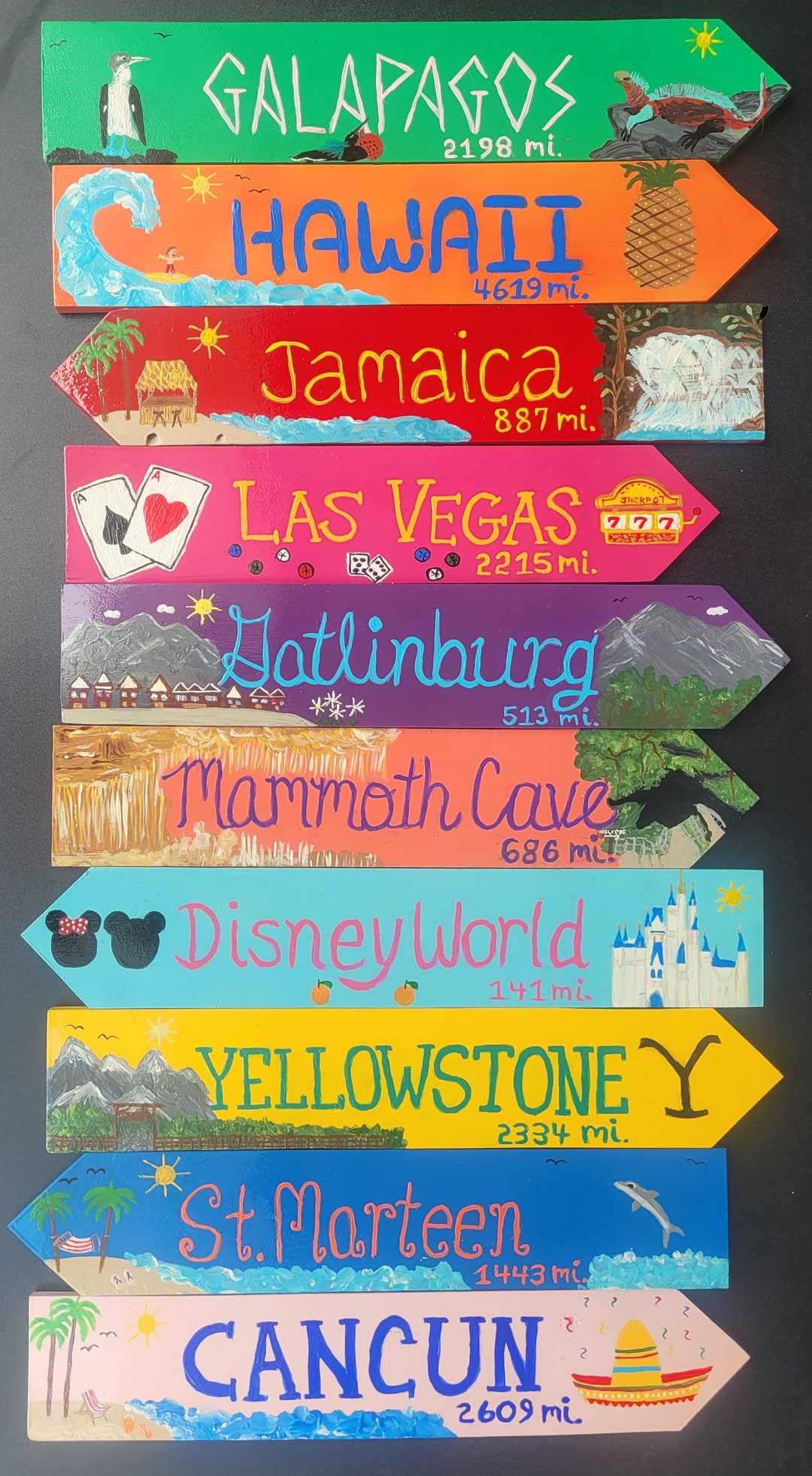 Destination Arrow Signs, Tropical Directional Arrows, Hand Made Wooden ...