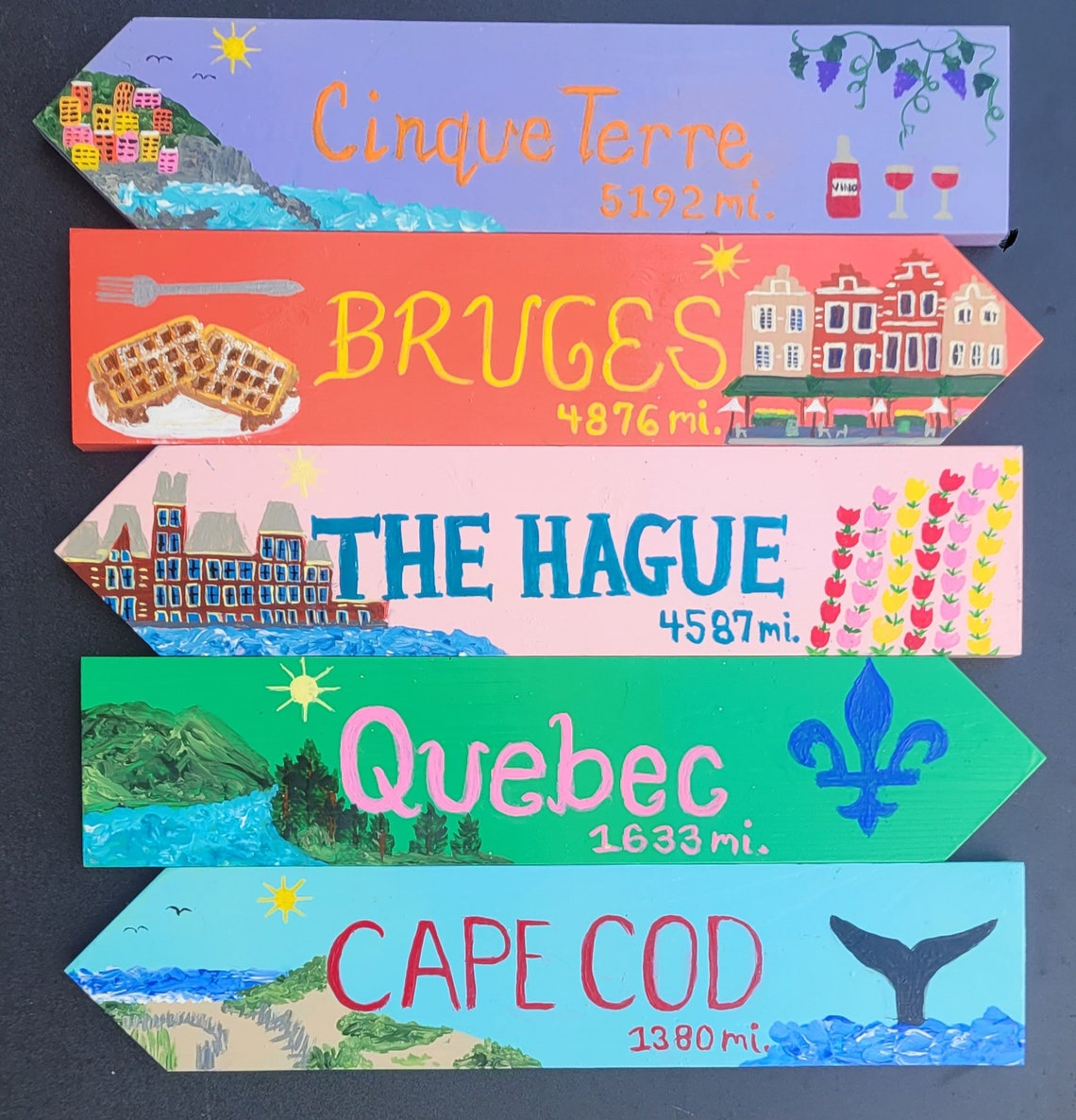 Handmade Destination Arrow Sign, Tropical Decor, Personalized Beach ...
